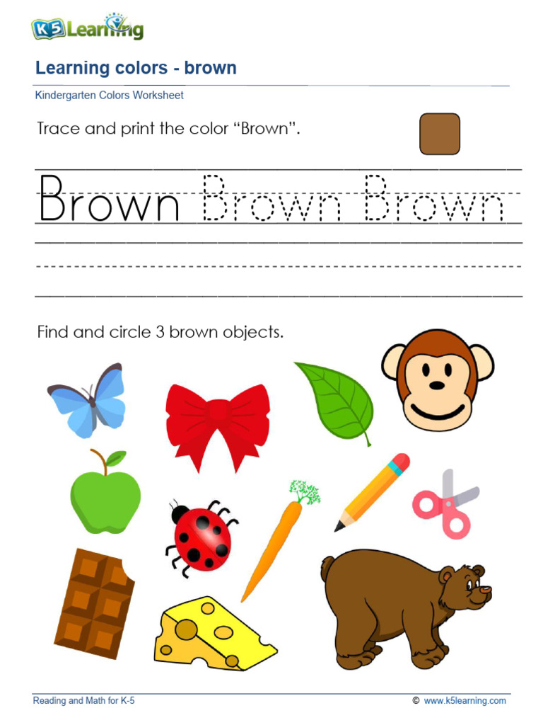 colors-worksheet-brown | PDF