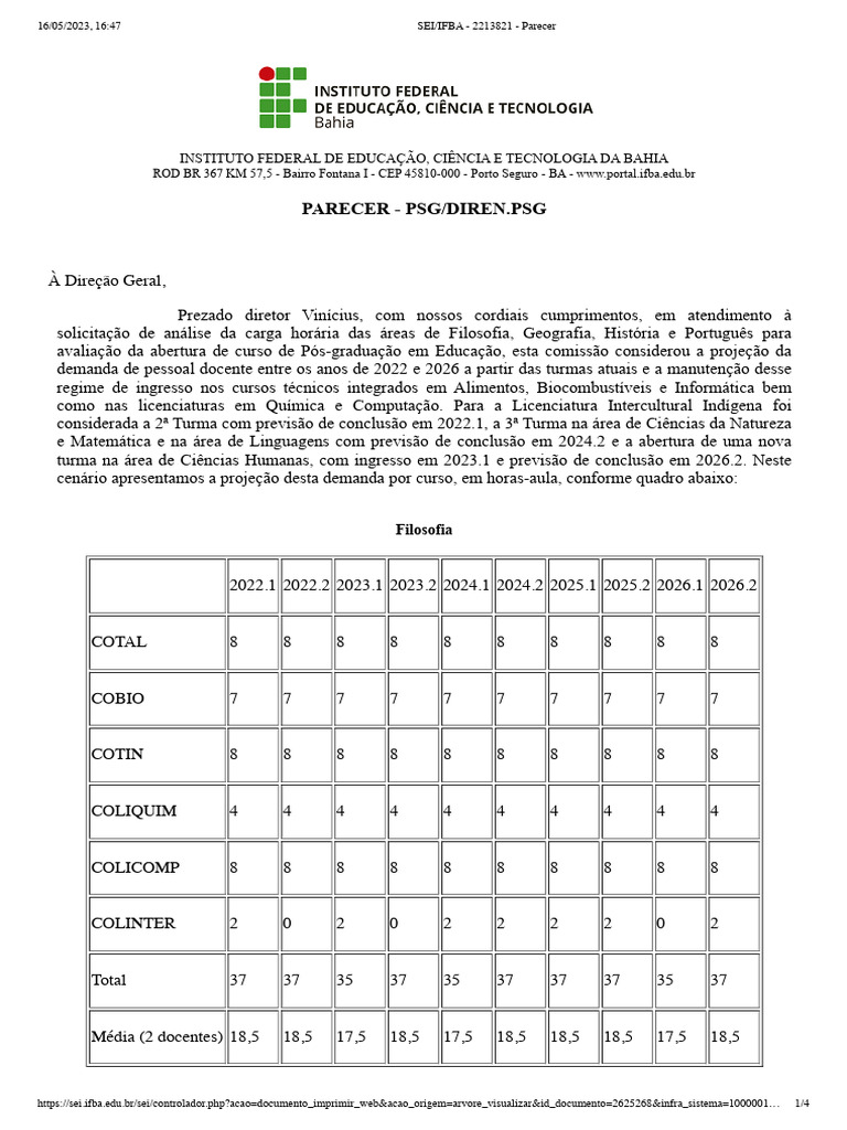 Parecer Hist Filo | PDF