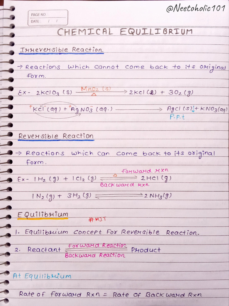 Chemical Equilibrium | PDF