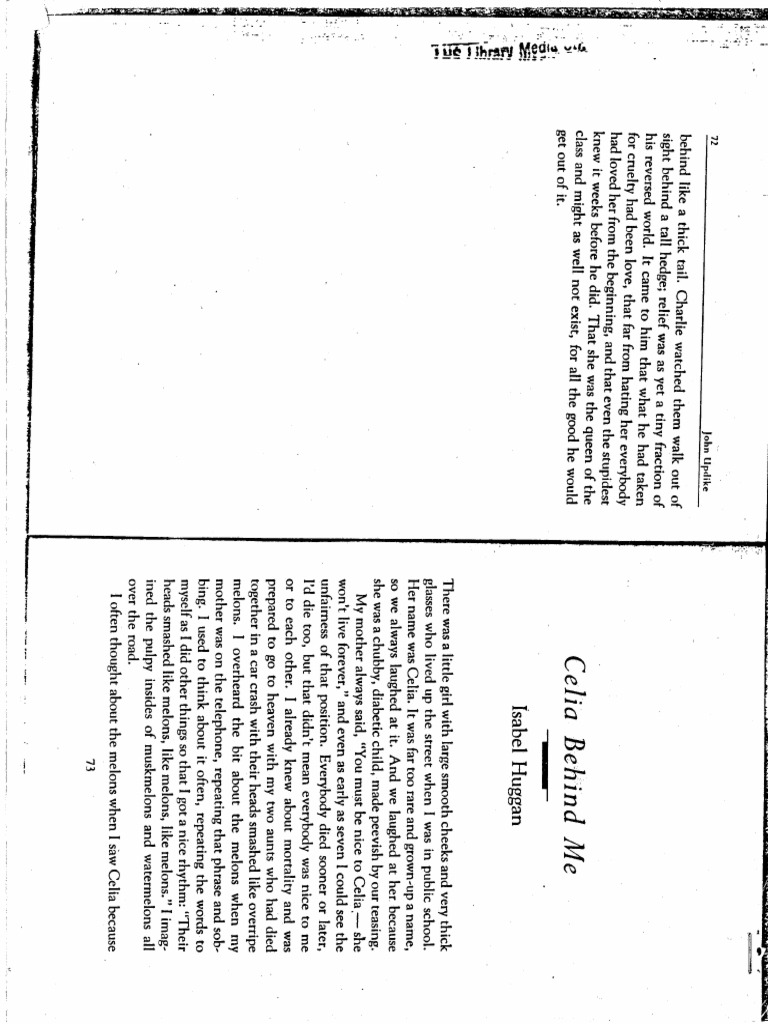 Celia Behind Me Text | PDF