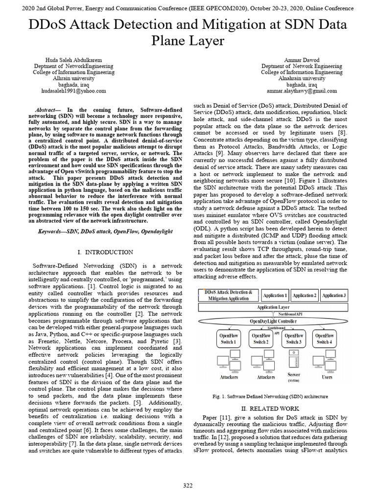 1 DDoS - Attack - Detection - and - Mitigation - at - SDN - Data - Plane - Layer | PDF