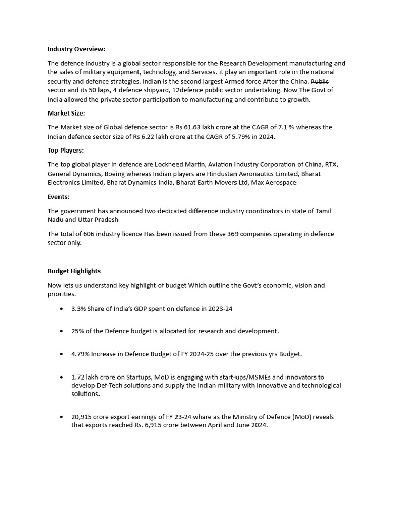 Industry Overview Script | PDF