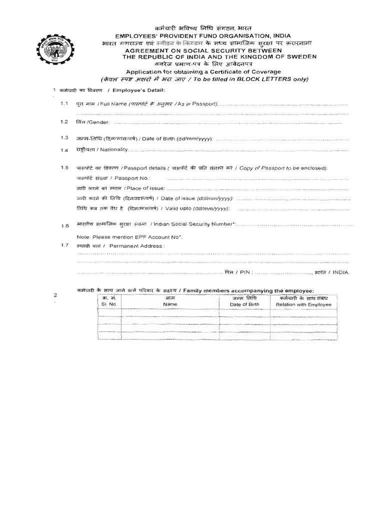 Sweden Application | PDF