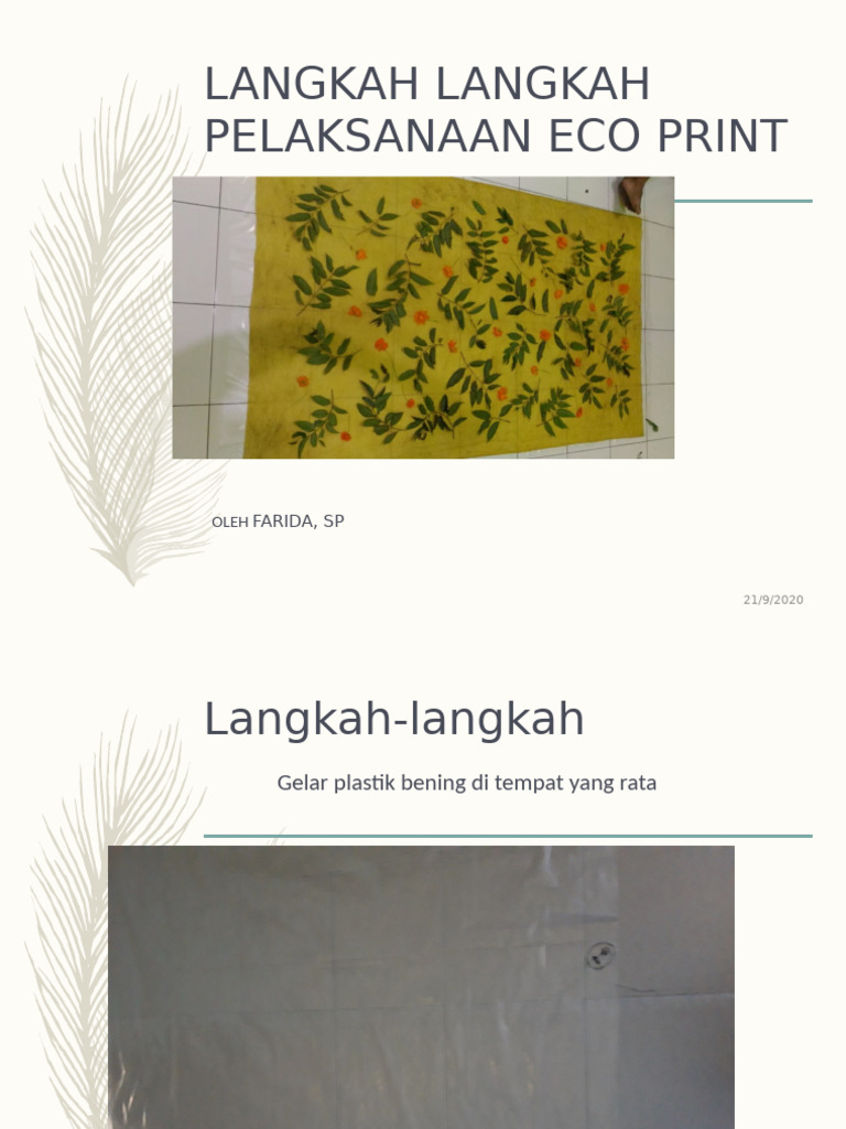 Langkah Langkah Pelaksanaan Eco Print | PDF | Griya & Taman