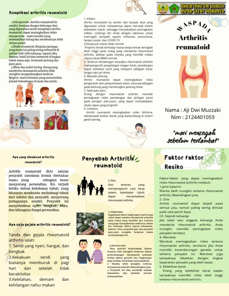 Leaflet Arthritis Reumatoid Aji Dwi Revisi - 20240430 - 104338 - 0000 | PDF