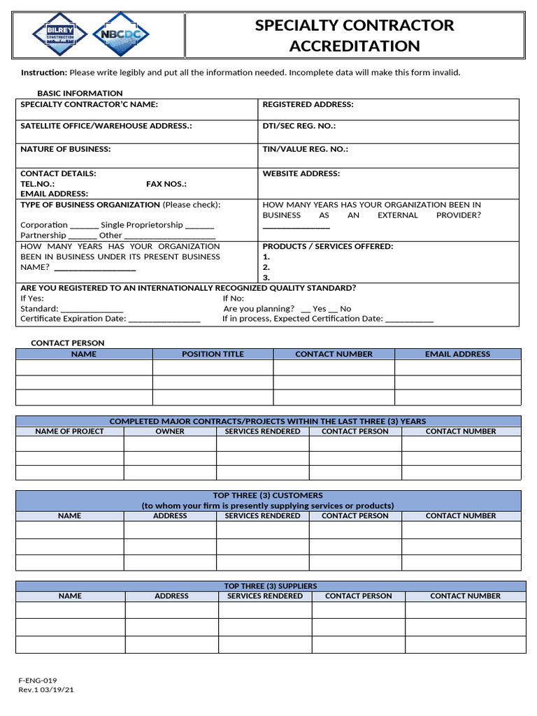 SC Accreditation Form_New | PDF