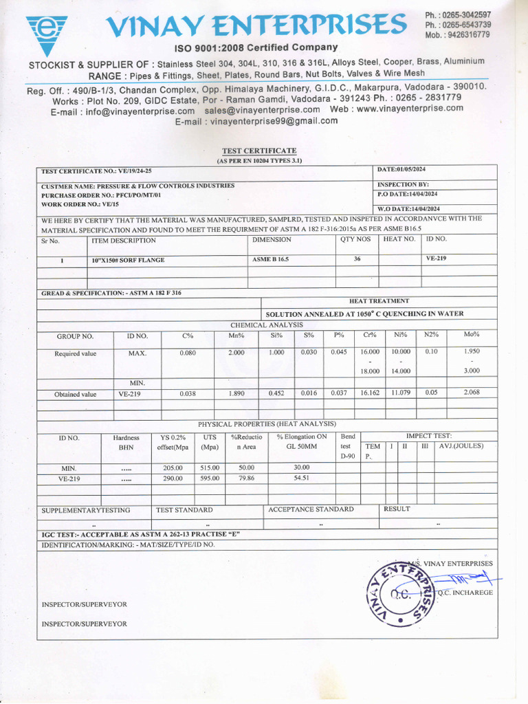 250nb Flange TC | PDF