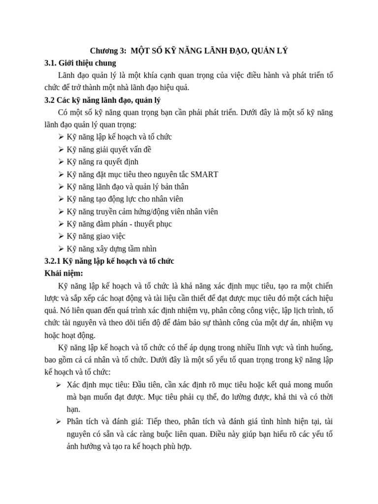 Chương 3 KNLĐQL Xong | PDF