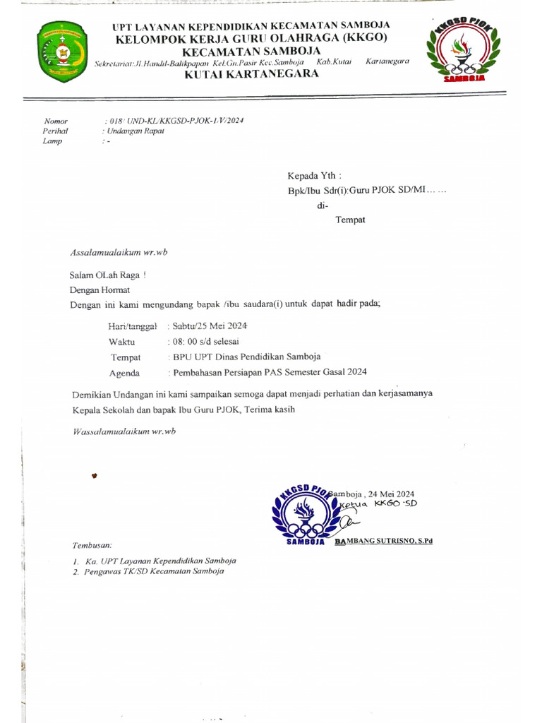 Undangan KkGO SD | PDF