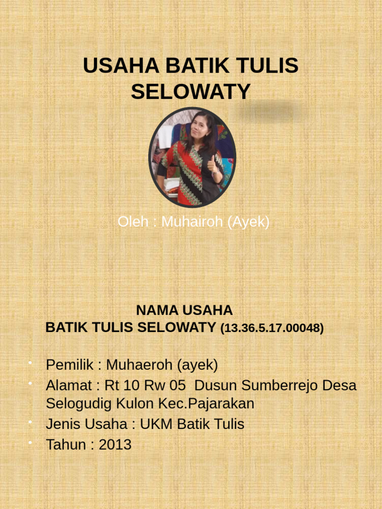 Power Point Presentasi Batik | PDF