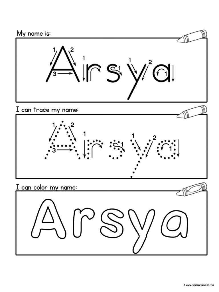 CreatePrintables.com Name Tracing Practice 7C80 0247 1926 | PDF