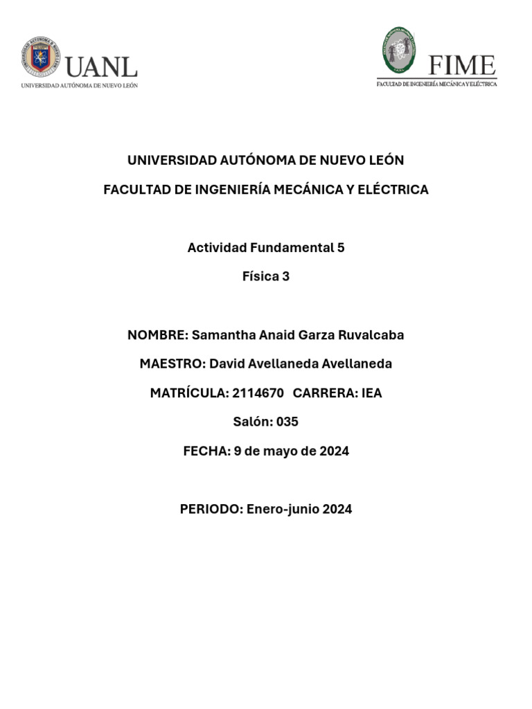 Af5. Fisica 3 | PDF