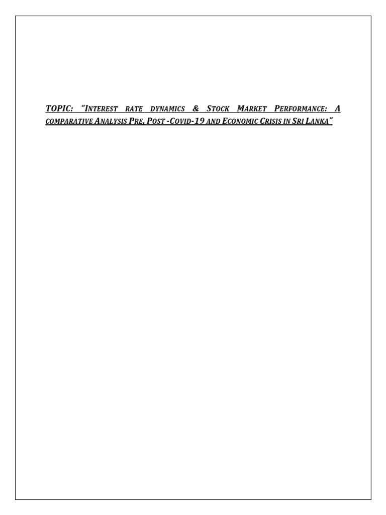 01 Interest Rate Dynamics & Stock Market Performance | PDF | Interest ...