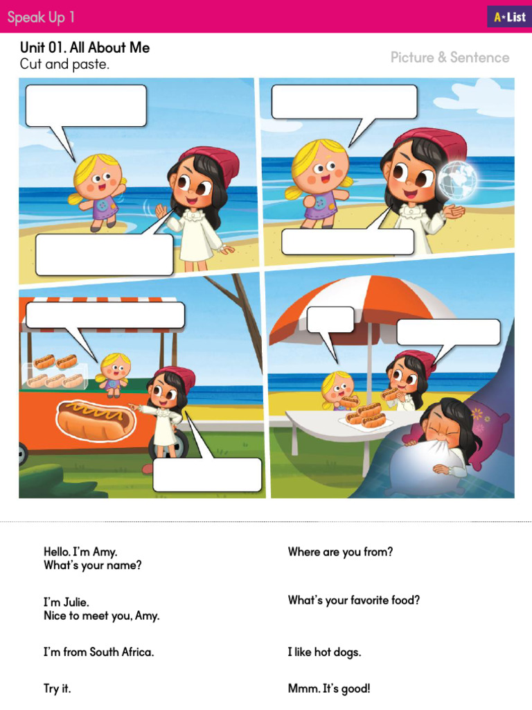 SU - SB1 - Picture & Sentence | PDF