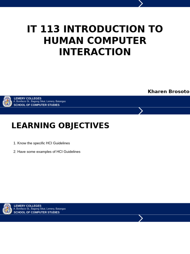 Hci Prelim Lesson - 2 | PDF