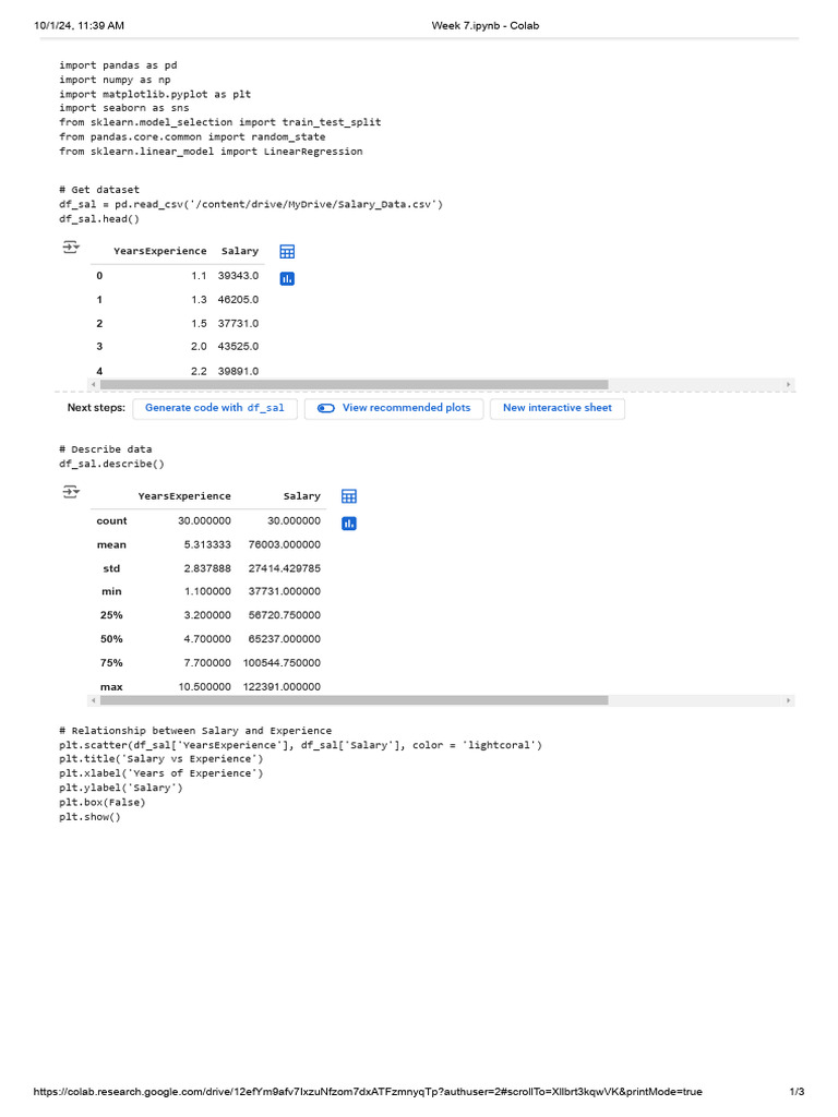 Week 7.ipynb - Colab | PDF Week 7.ipynb - Colab | PDF