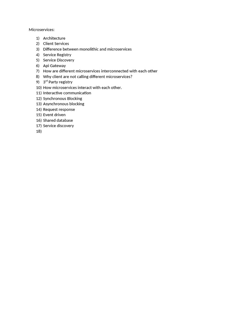 Microservices Important Questions | PDF