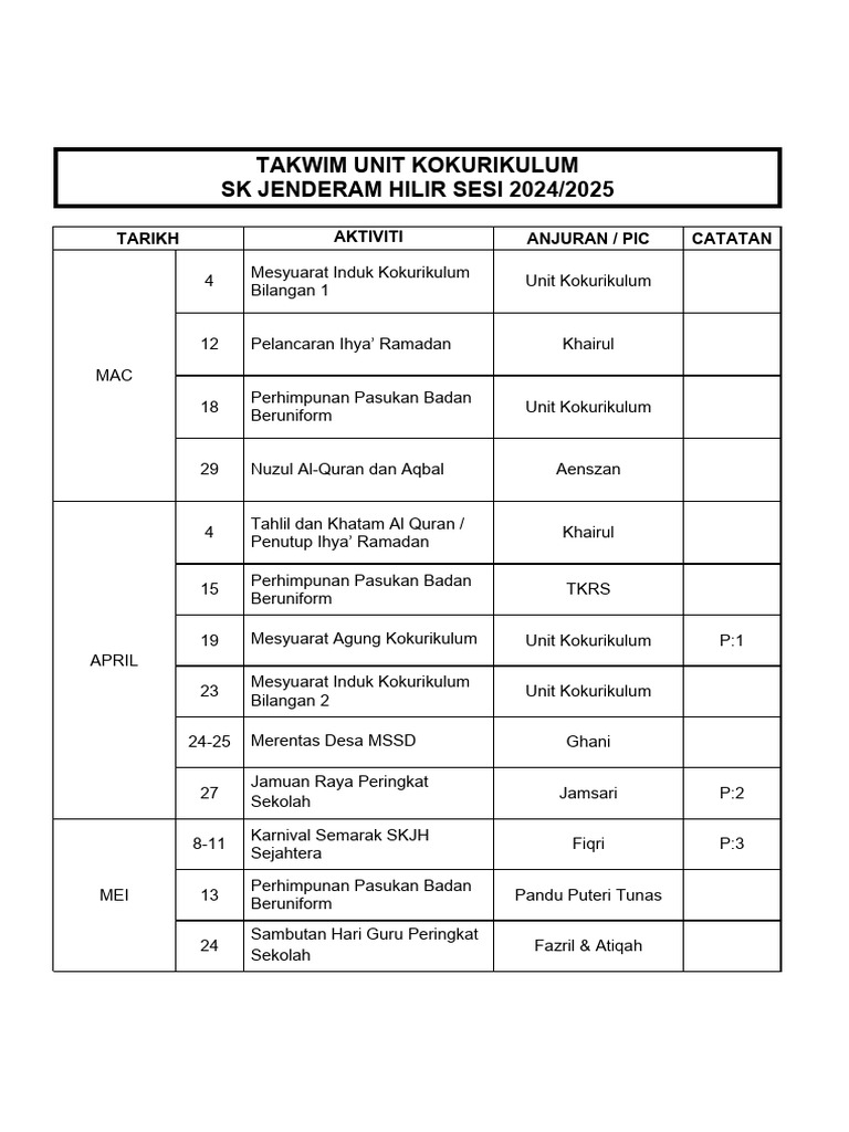 Takwim Koku 2024 | PDF