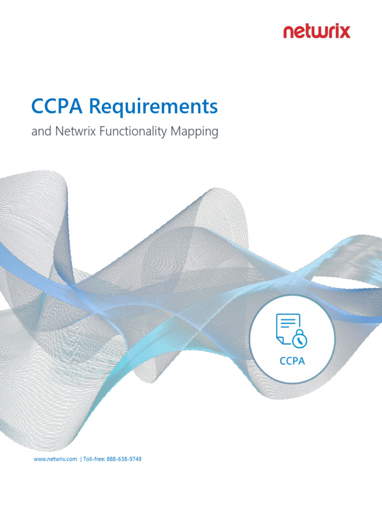 CCPA Requirements and Netwrix Functionality Mapping | PDF