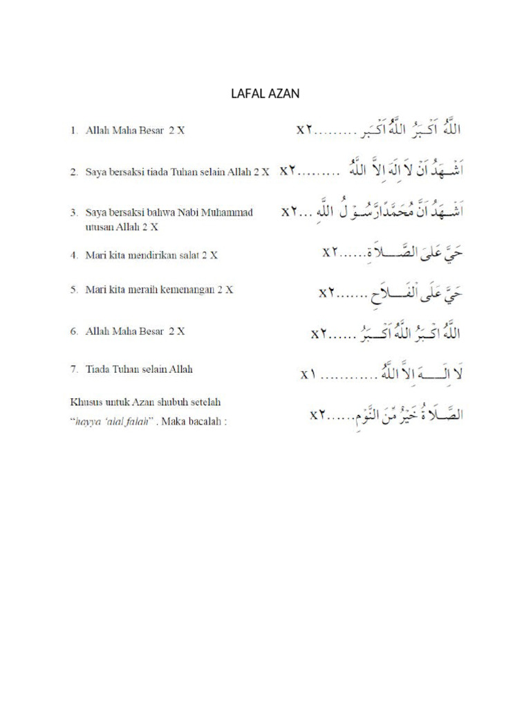 Lafal Aza1 | PDF