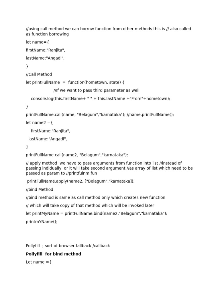 Apply Call and Bind | PDF