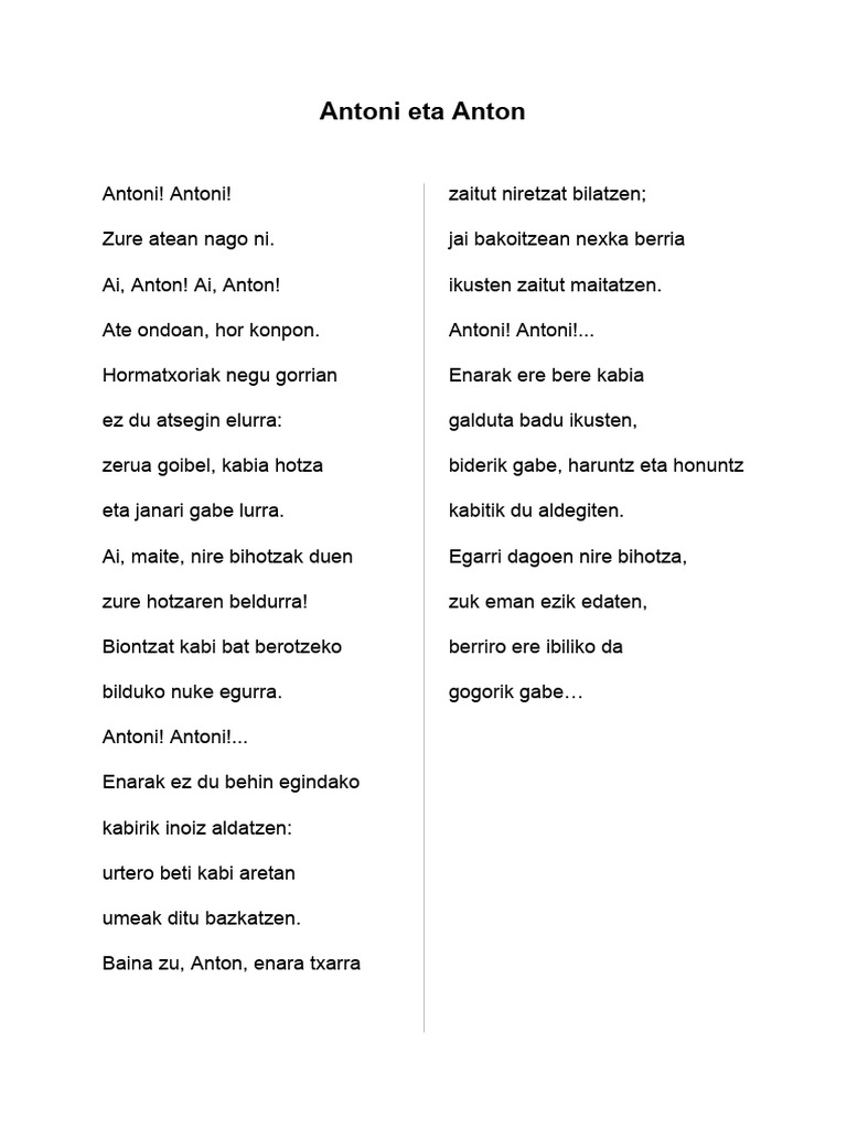 Antoni Eta Anton | PDF