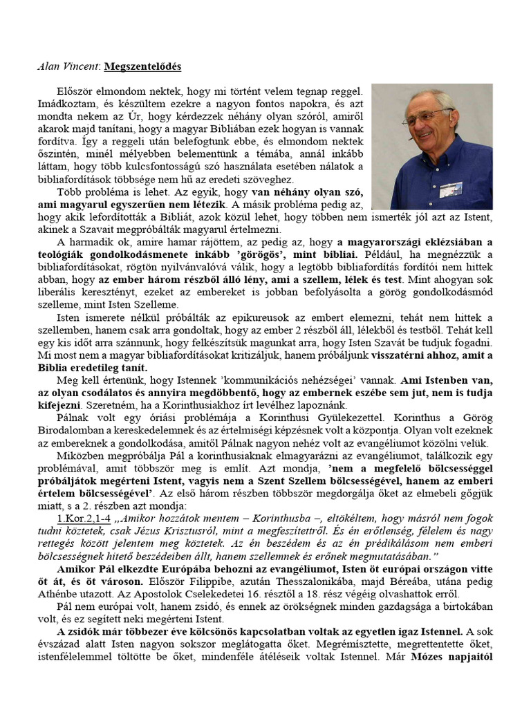 Alan Vincent - Megszentelődés | PDF