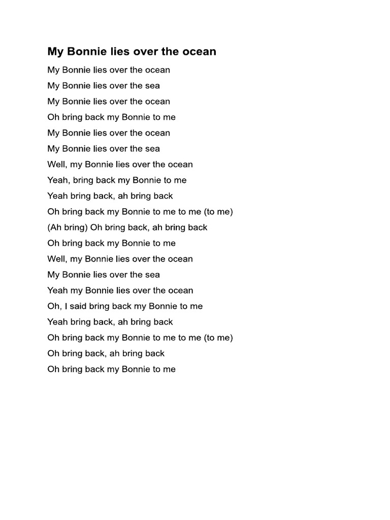 My Bonnie | PDF