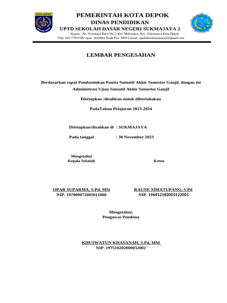 Program Pas Ganjil 2023 | PDF