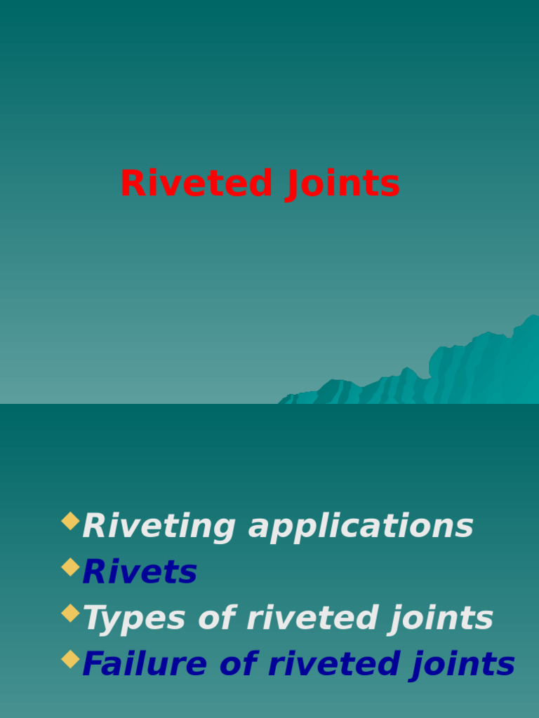 Riveted Joints | PDF