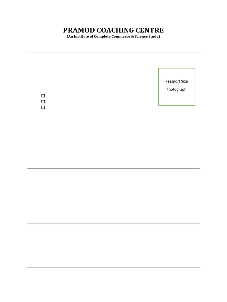 teacher admission form | PDF