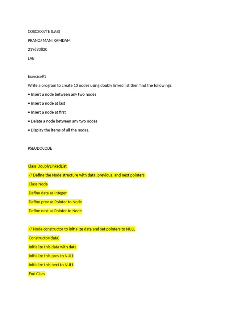 COSC2007TE Lab1 | PDF