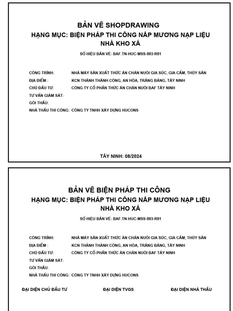 BAF.TN-HUC-MSS-003-R01. BPTC NẮP MƯƠNG NẠP LIỆU | PDF