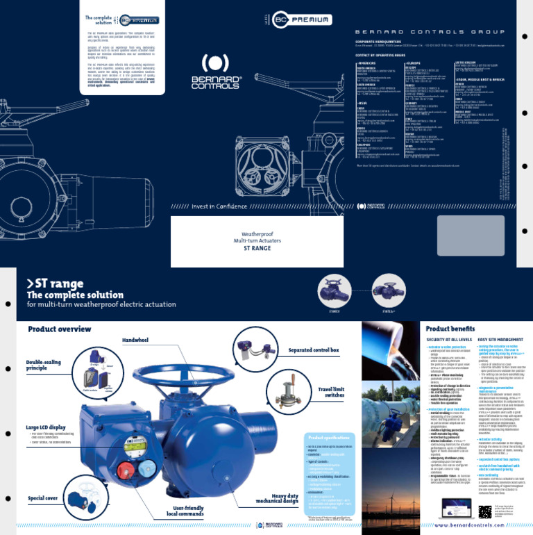 ST Electric Actuators BERNARD | PDF | Actuator | Valve