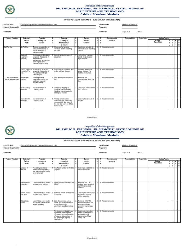 NEW_FMEA_template | PDF