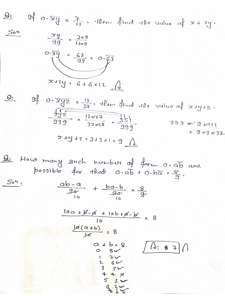 Number System Notes 21-02 | PDF