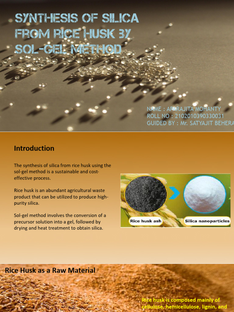 Synthesis of Silica From Rice Husk by Sol-Gel Method | PDF