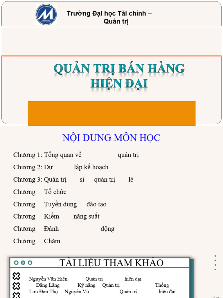 Slide Bai Giang QTBH Hien Dai (TS. Luong Van Quoc) | PDF