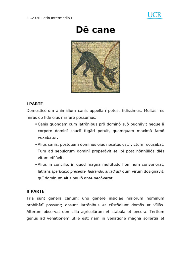 De cane Ludus Latinus | PDF
