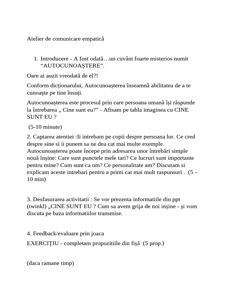 Comunicare Empatică | PDF