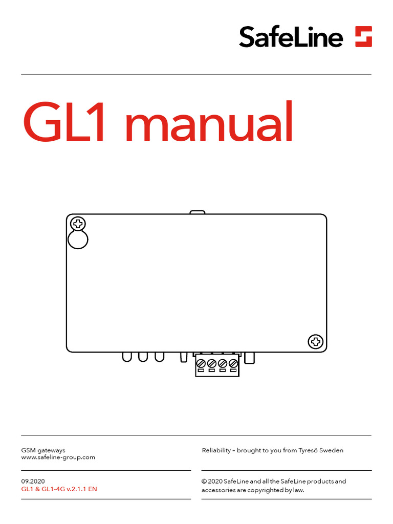 SafeLine GL1 Manual v.2.1.1 en | PDF