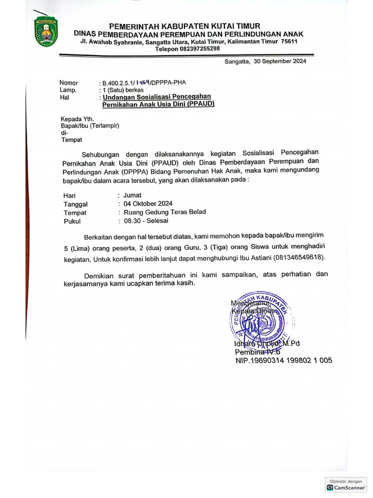 S. Undangan PPAUD 4 Okt | PDF