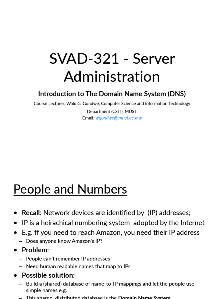 Introduction to DNS | PDF | Domain Name System | Domain Name