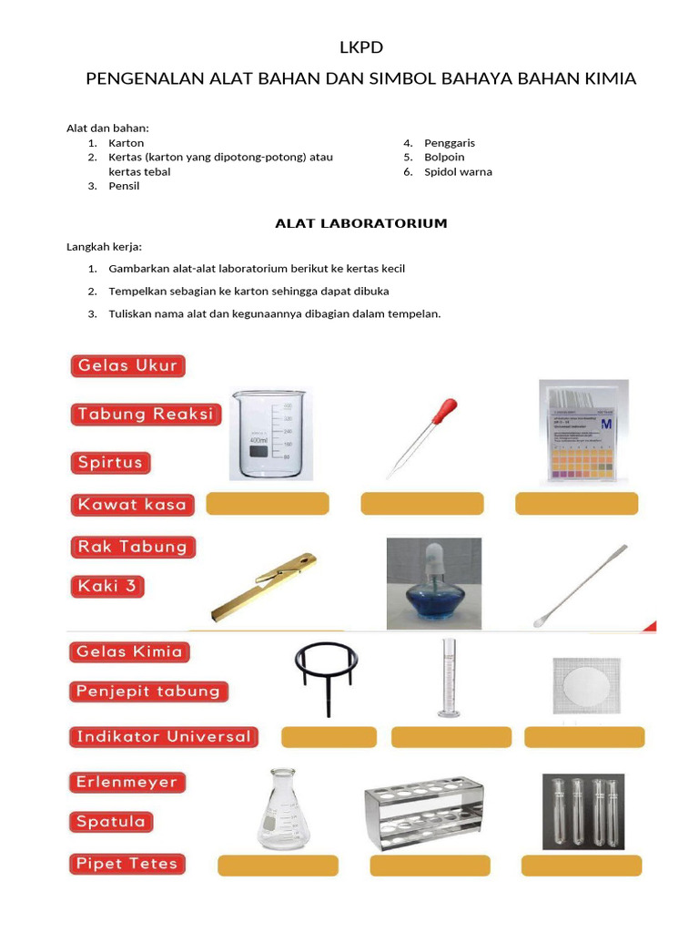 LKPD Alat Bahan Lab | PDF