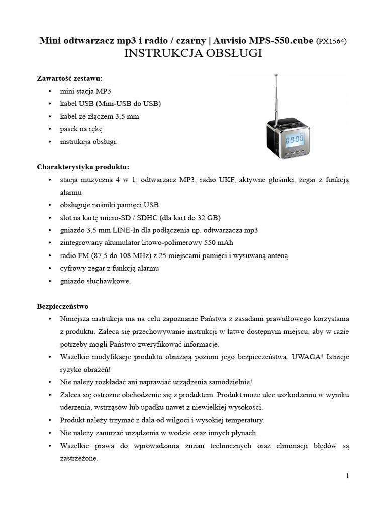 Instrukcja Obslugi PX1564 | PDF