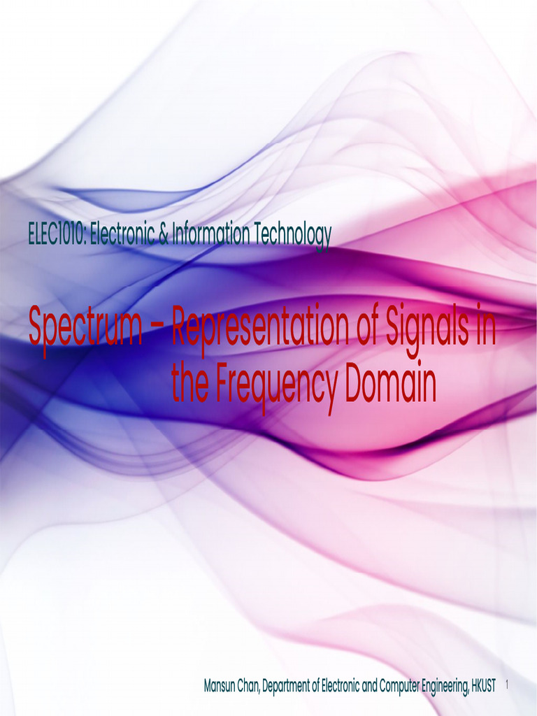 Elec1010 Lecture - 05 | PDF