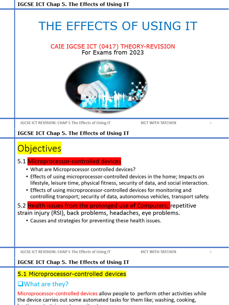 Igcse Ict Chapter 5 The Effects Of Using It Pdf