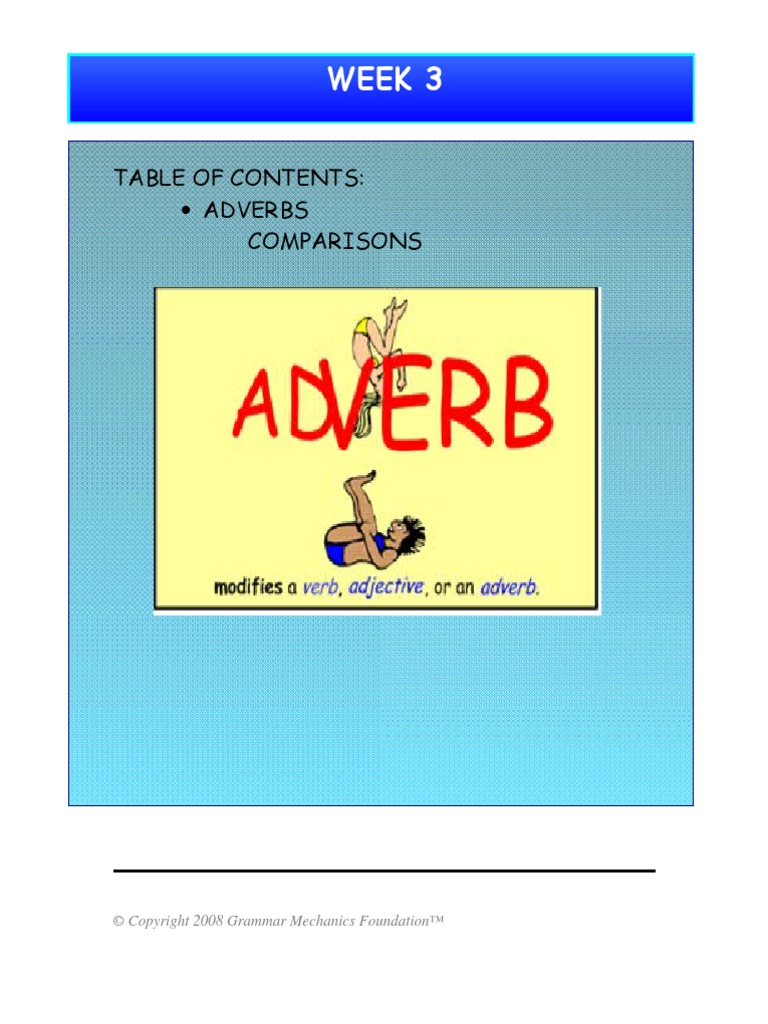 GM Lesson Plans WEEK 3 | PDF | Adverb | Adjective