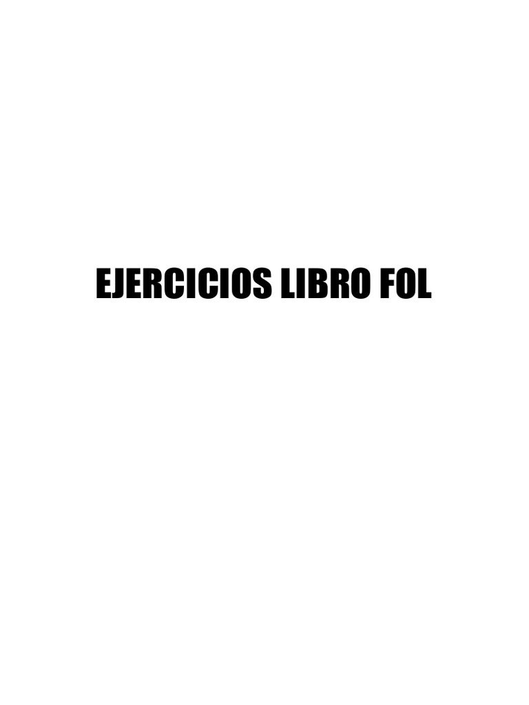 Ejercicios Libro Fol | PDF | Finanzas y dinero