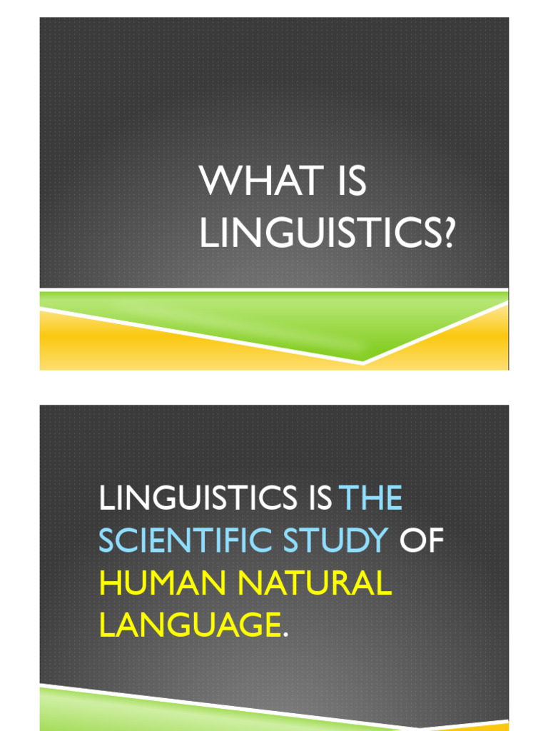 What is Linguistics | PDF